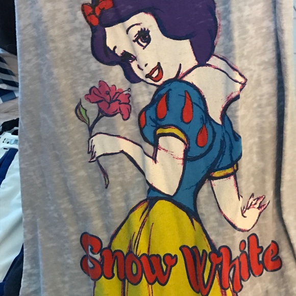 Disney | Tops | Disneys Snow White Top In Gray | Poshmark